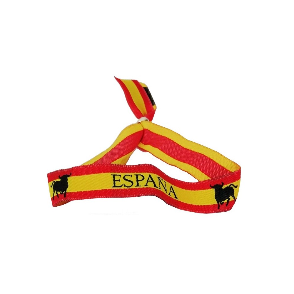 Bracelets en tissu, bracelet drapeau Espagne et Toro, bracelets unisexes