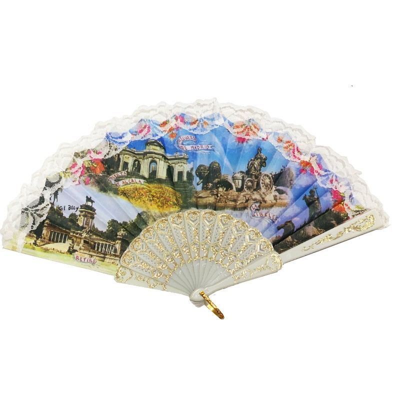 Madrid monuments fan souvenir, spanish fan in Madrid, ZiNGS souvenirs