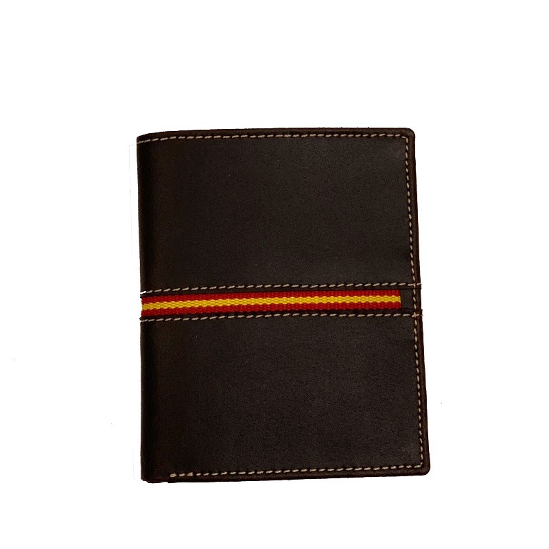 Spain flag leather man's wallet, spanish fashion on-line. ZiNGS gifts