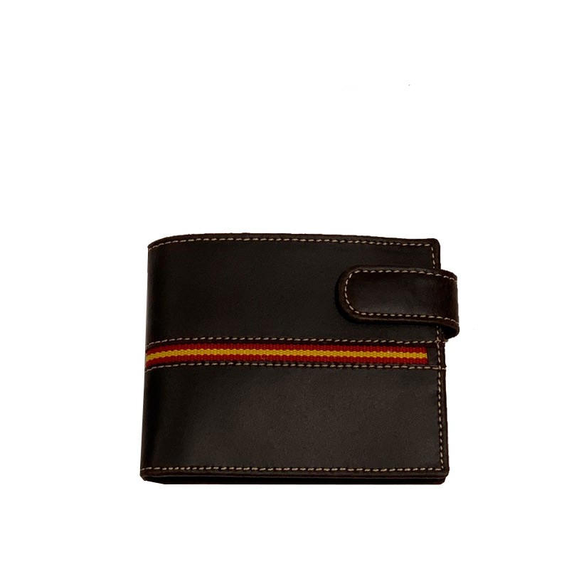 Spain flag leather man's wallet, spanish fashion on-line. ZiNGS gifts