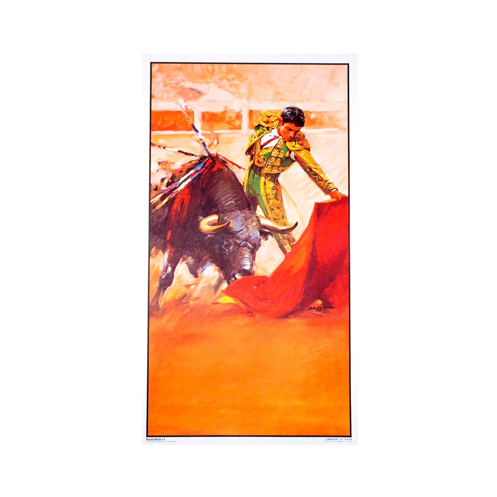 Customizable bullfighting poster with photography and names, buy online