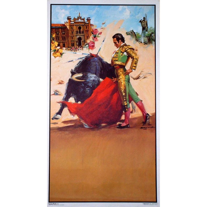Customizable bullfighting poster with photography and names, buy online
