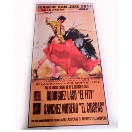 Customizable bullfighting poster with photography and names, buy online