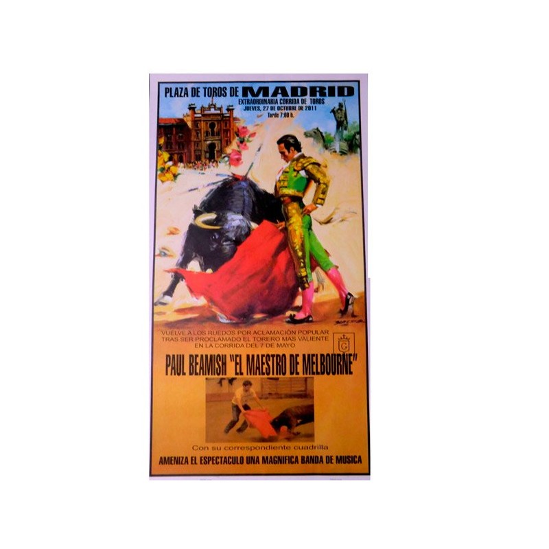 Customizable bullfighting poster with photography and names, buy online